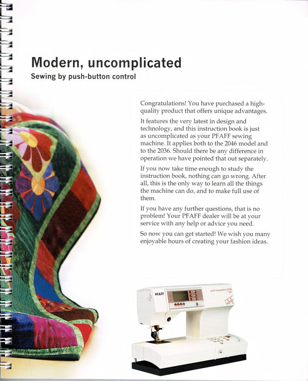 Pfaff 2036/2046 Instruction Manual - mrsewing
