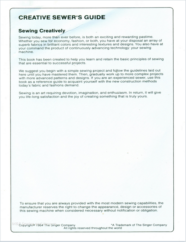 Creative Sewer's Guide, Singer 6268 - mrsewing