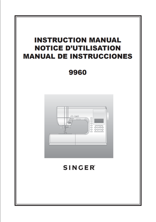 Instruction Manual, Singer 9960 - mrsewing