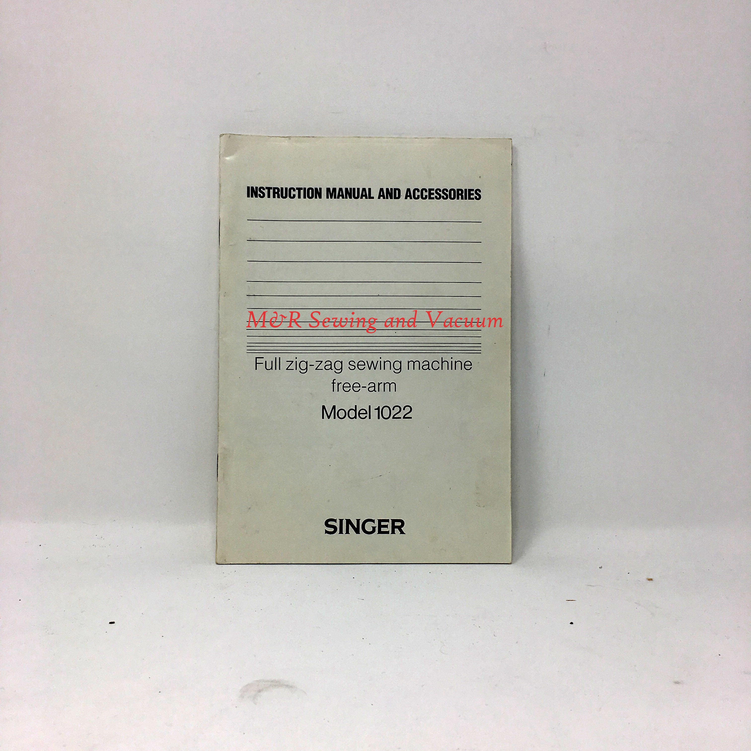 Instruction Manual, Singer 1022 - mrsewing
