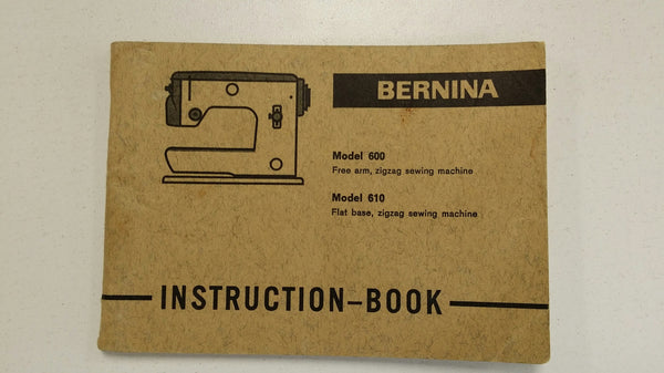 Instruction Manual, Bernina 600-610 - mrsewing